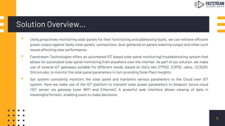 Solar panel monitoring solution using IoT-Faststream Technologies | PPT