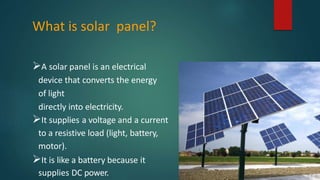 Solar panel presentation | PPTX
