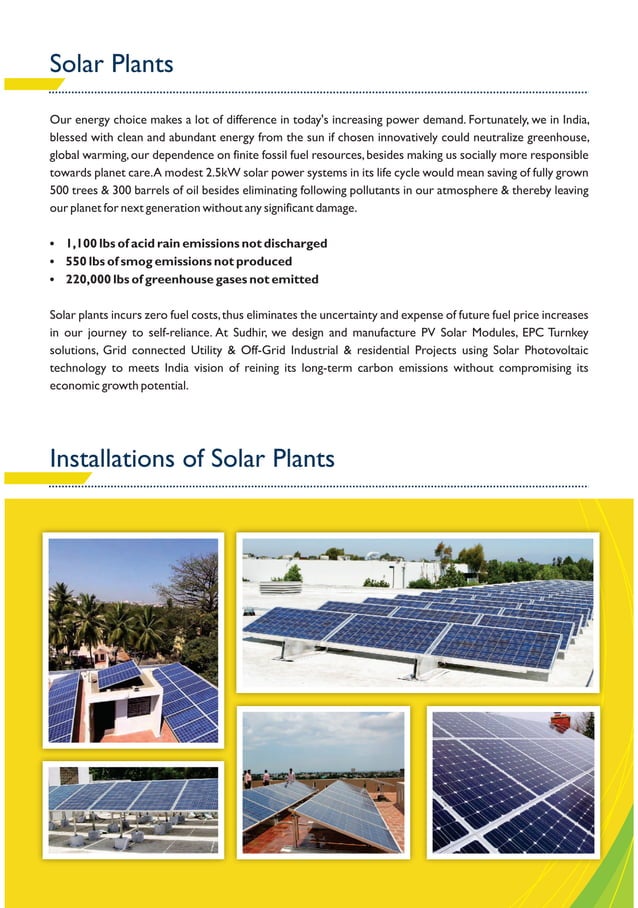 Sudhir Solar panel Catalogue | PDF