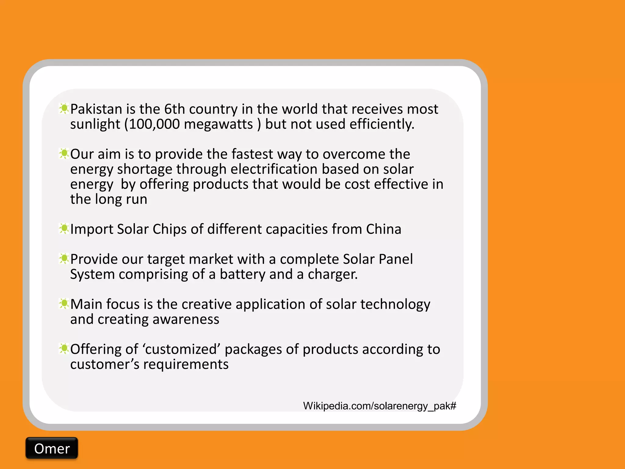 Solar panels business plan (fyp) | PPTX