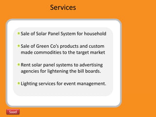 Solar panels business plan (fyp) | PPTX