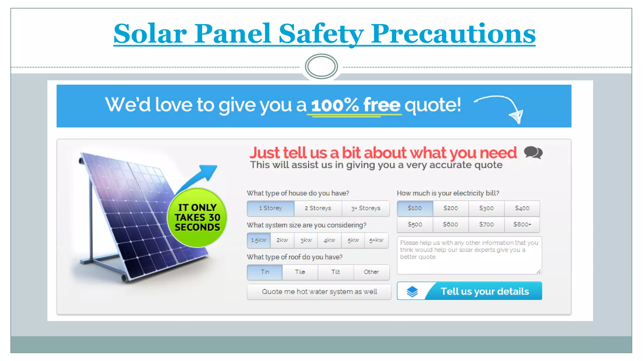 Solar panel safety precautions | PDF