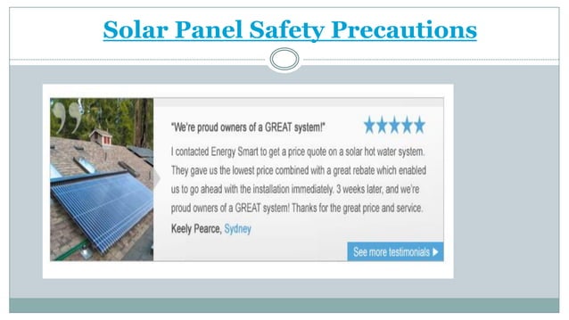 Solar panel safety precautions | PDF