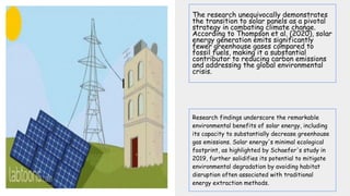 Solar Panels: A Transformative Solution for Climate Change | PDF