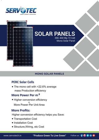 Servotech Solar Panels Catalog | PPTX