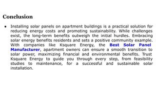Solar Panels for Apartments: A Comprehensive Guide | PDF