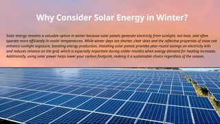 How Solar Panels Work in Winter - Bluebird Solar | PPT
