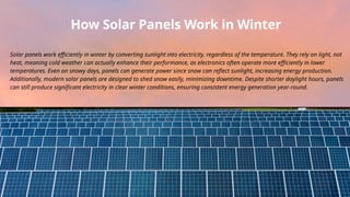 How Solar Panels Work in Winter - Bluebird Solar | PPT