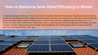 How Solar Panels Work in Winter - Bluebird Solar | PPT