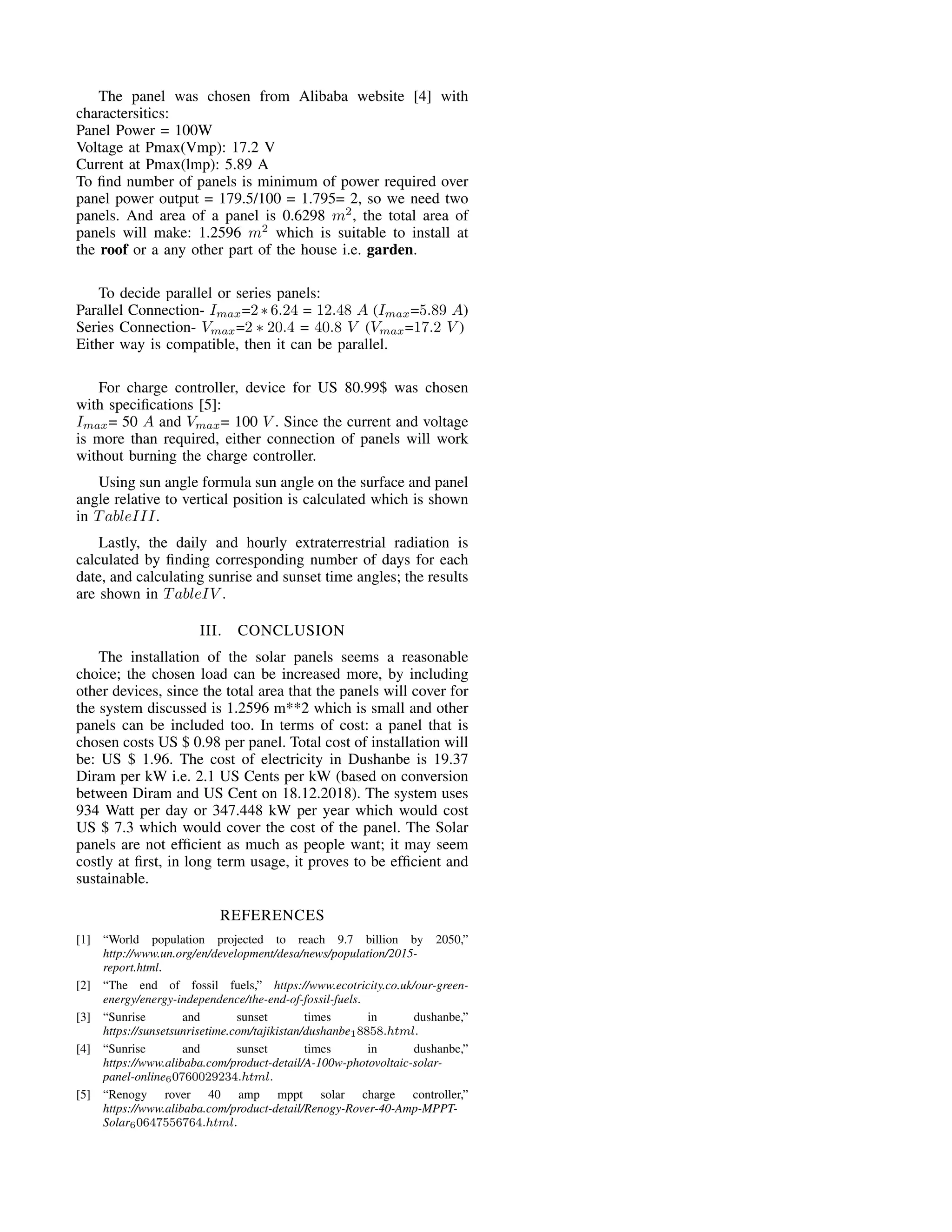 Solar Panel System Design | PDF