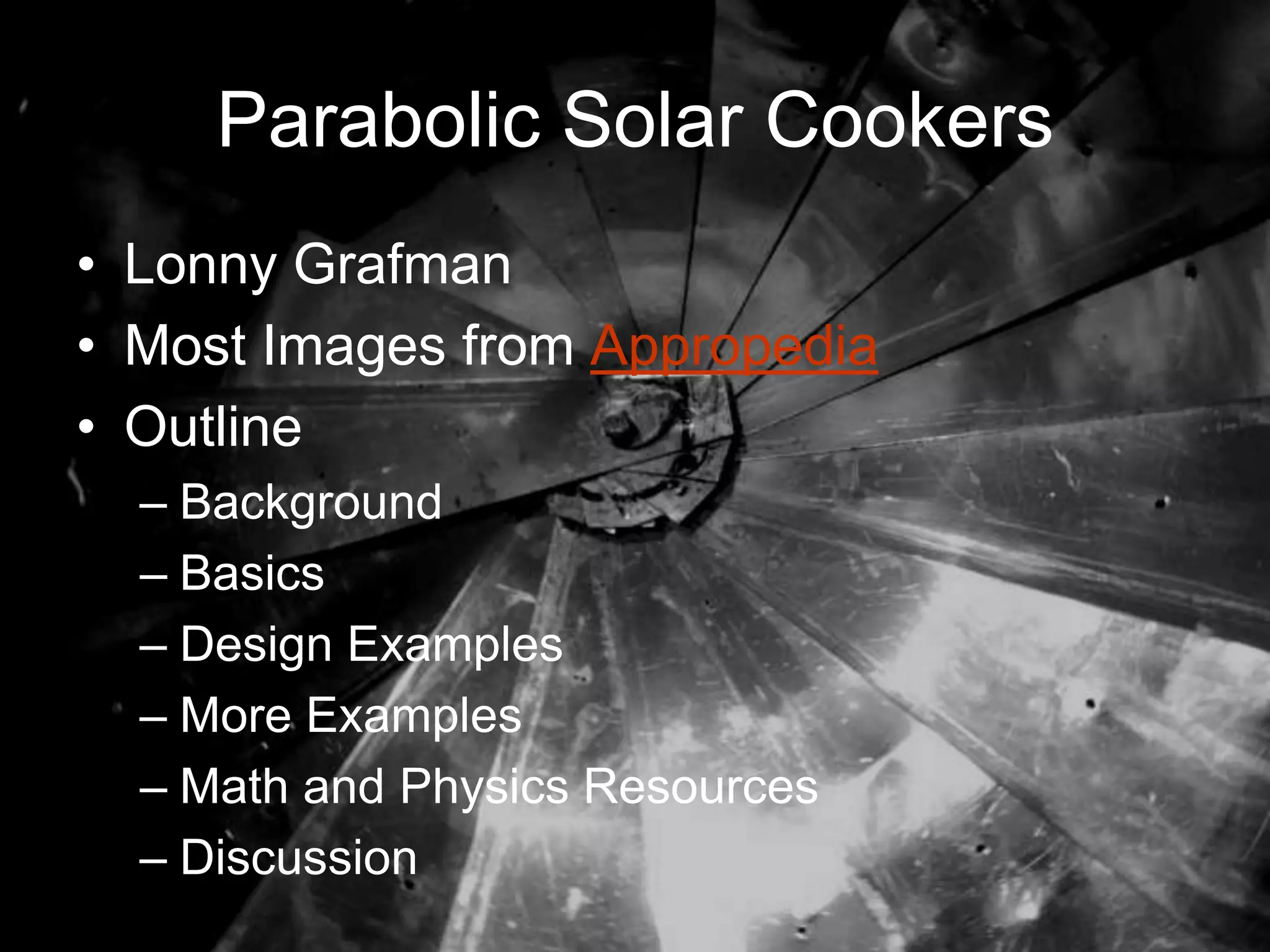 Parabolic Solar Cookers | PPTX