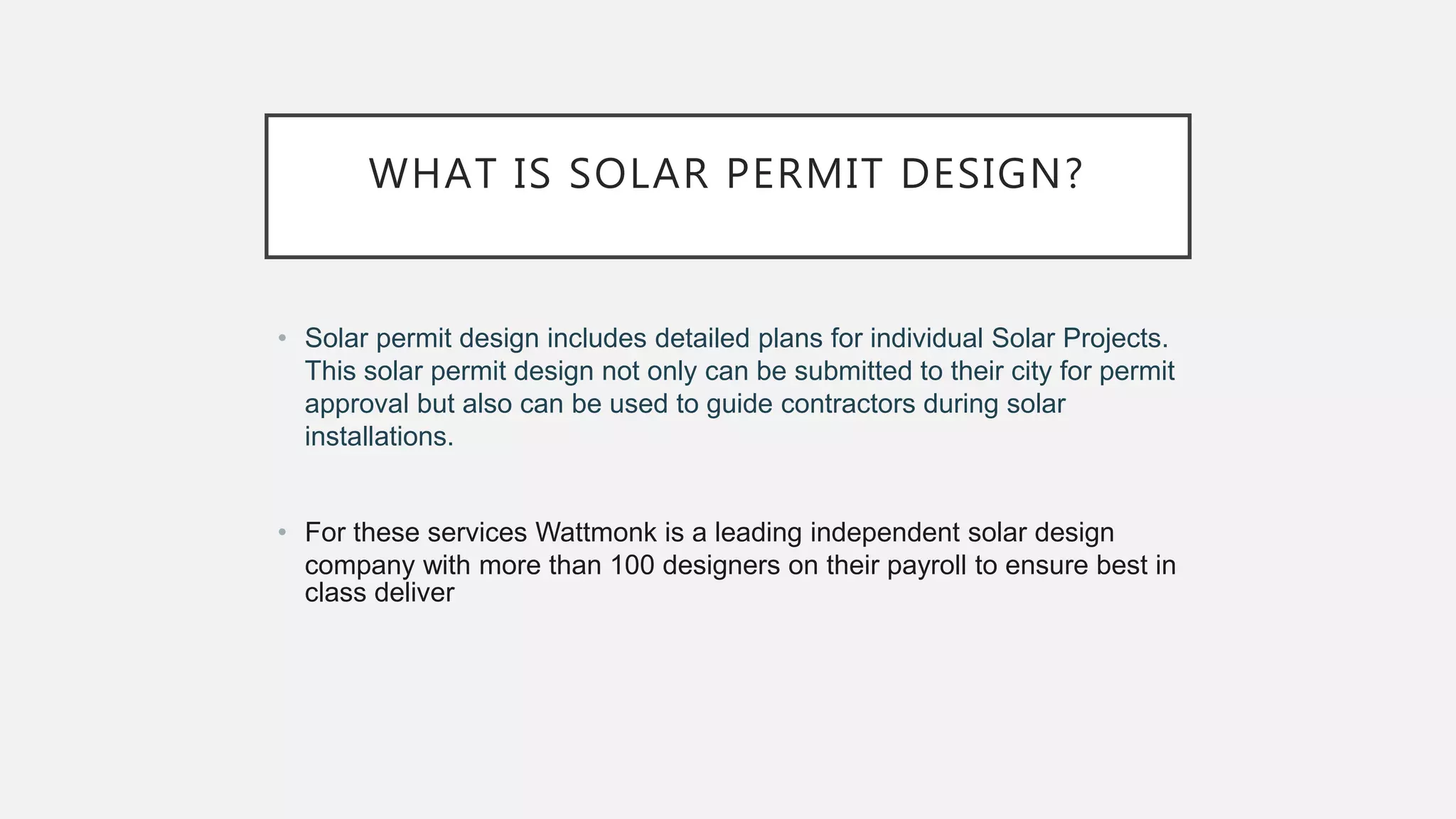 Solar permit designs | PPTX