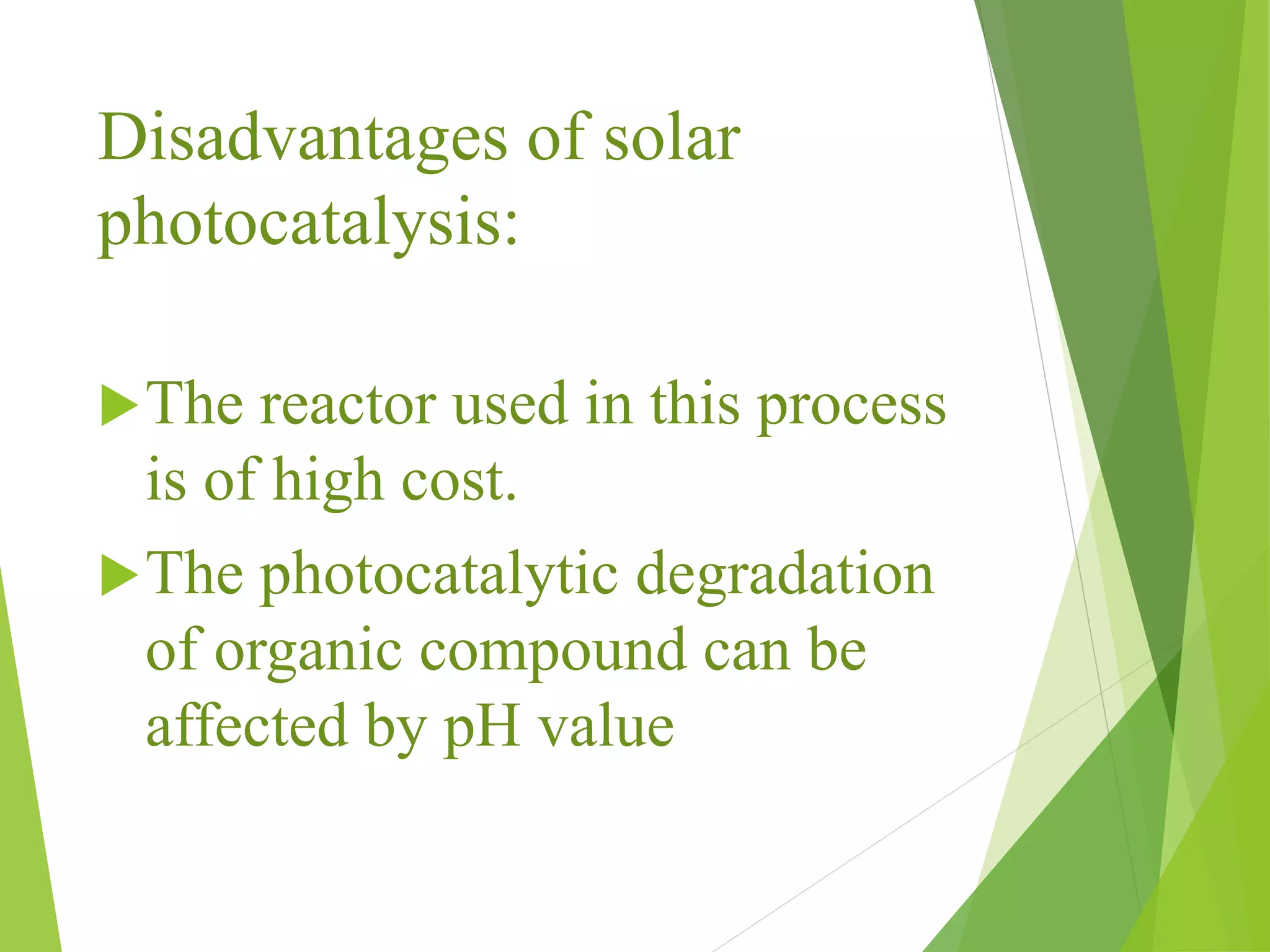 Solar photocatalytic process & solar photocatalytic reactors | PPT