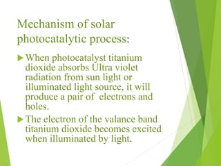 Solar photocatalytic process & solar photocatalytic reactors | PPT