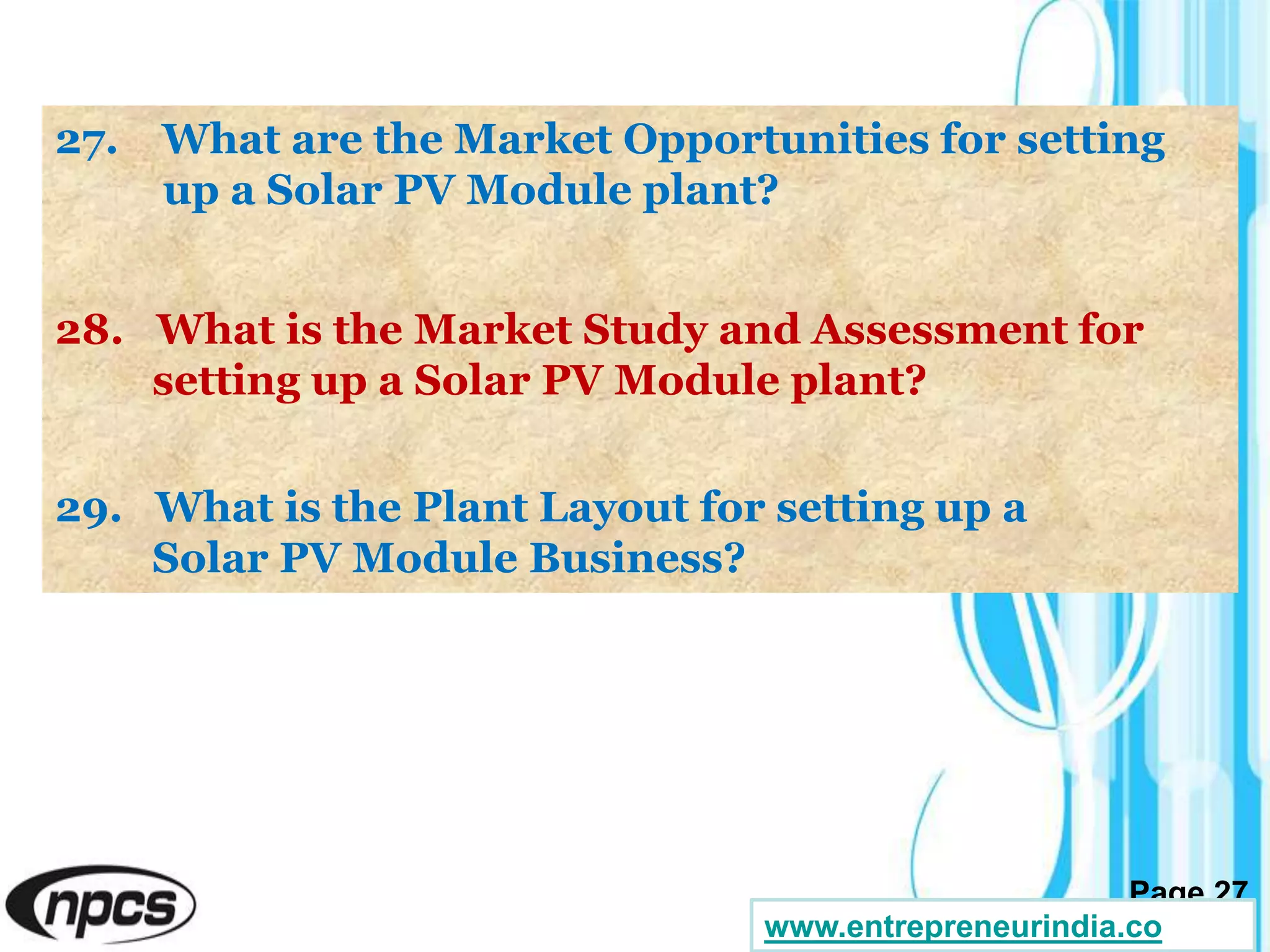 Solar Photovoltaic Module Industry, Solar PV Module Manufacturing Plant ...
