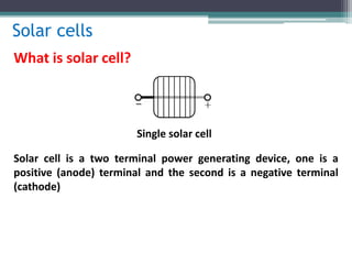 Solar photo voltaics | PPTX