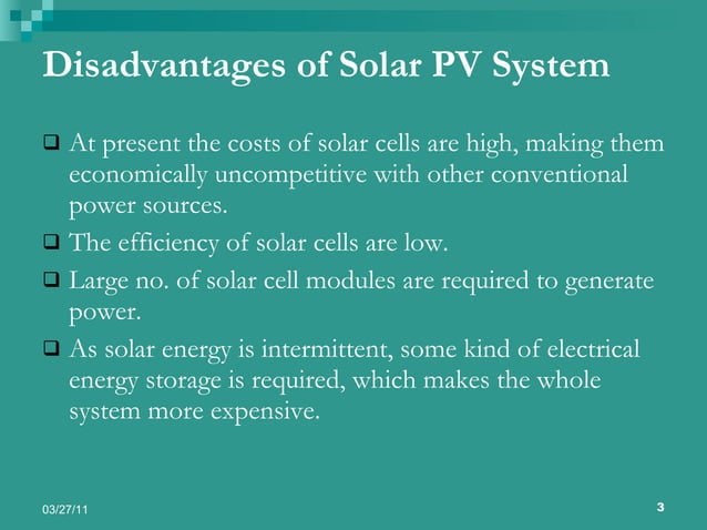 Solar photovoltaic systems | PPT