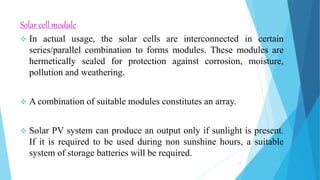 Solar photovoltaic technology | PPTX