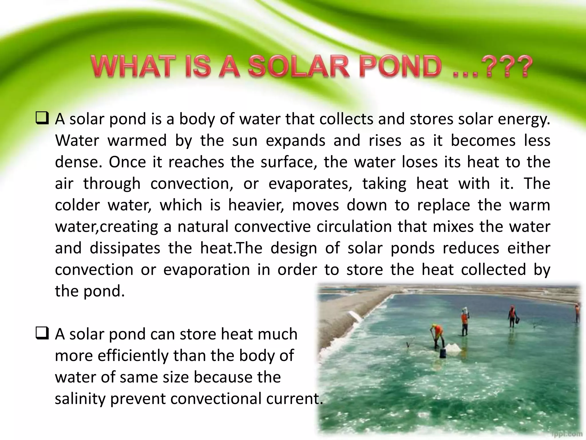 Solar pond | PPTX