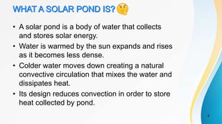 Solar pond and Phase change materials | PPT