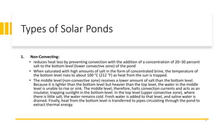 Solar ponds | PPTX
