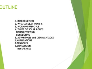 Solar pond technology | PPTX