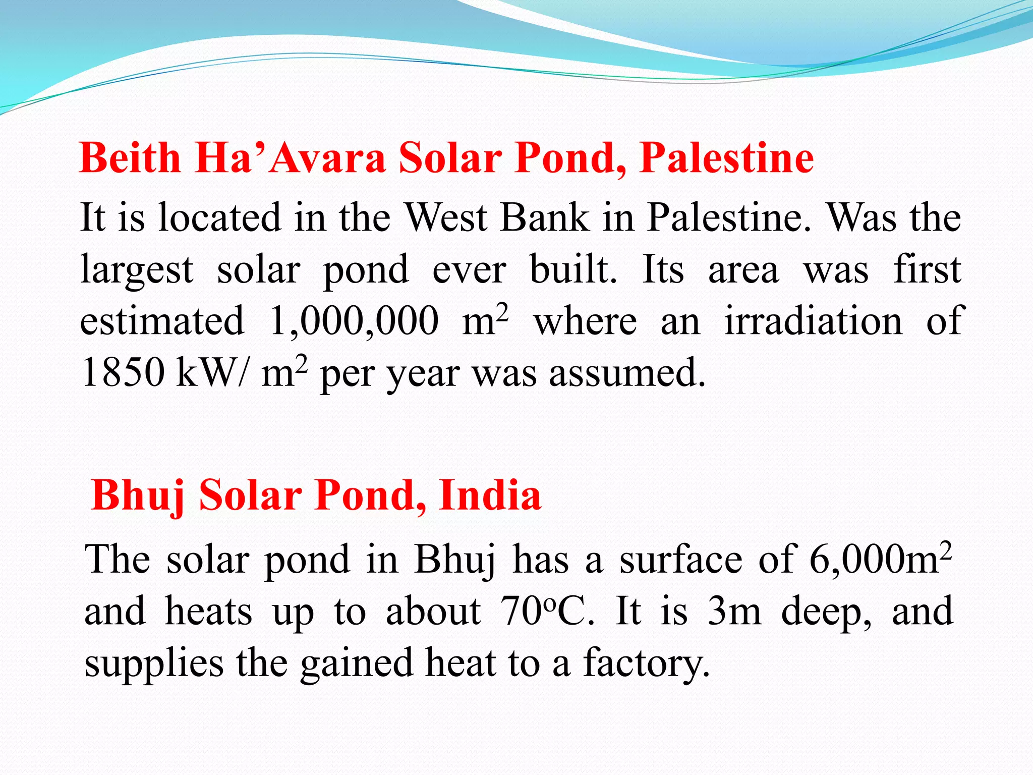 Solar ponds for space heating | PDF