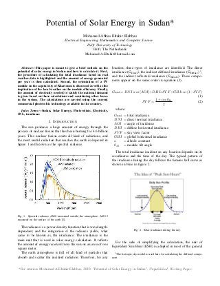 Solar potential in Sudan | PDF