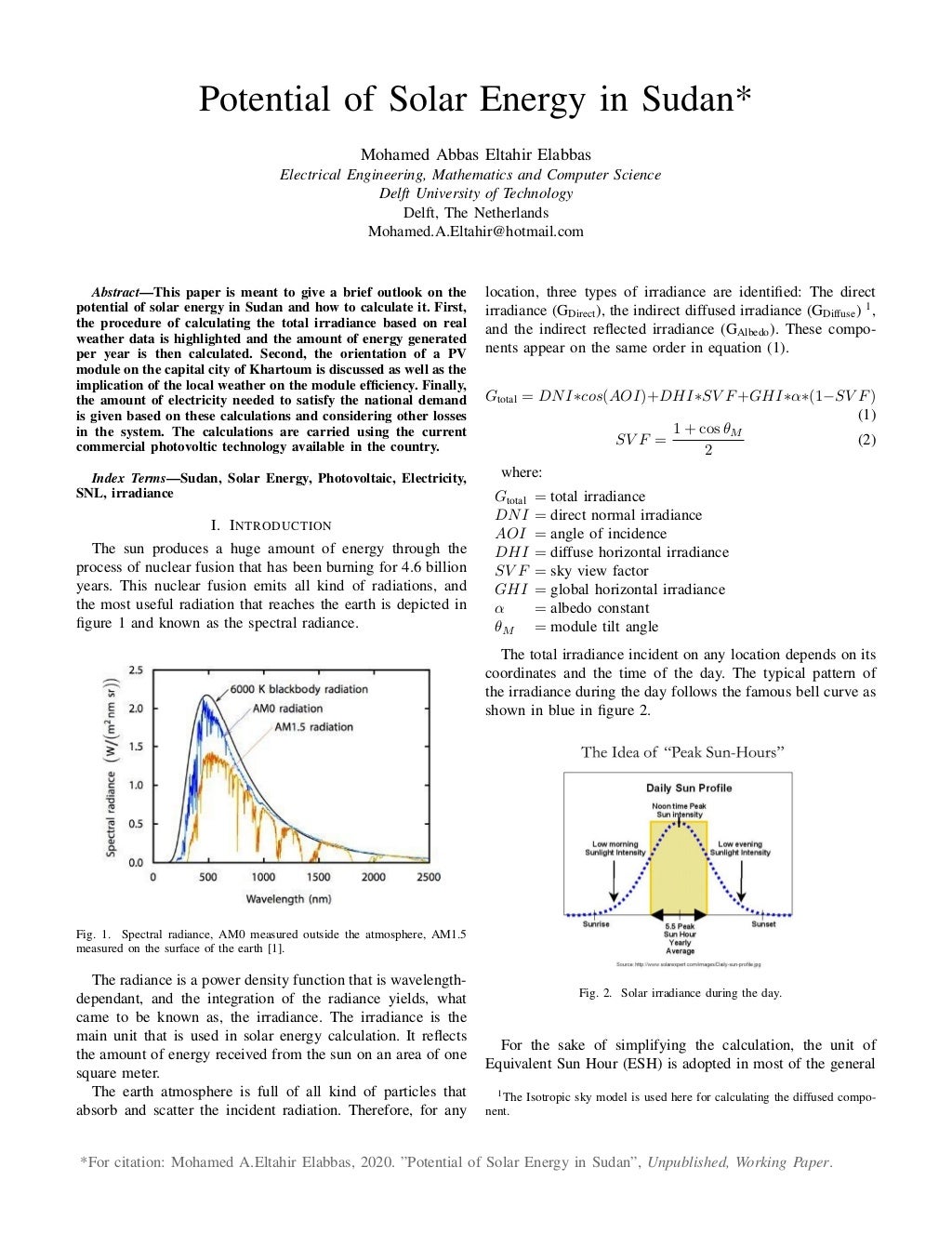Solar potential in Sudan | PDF