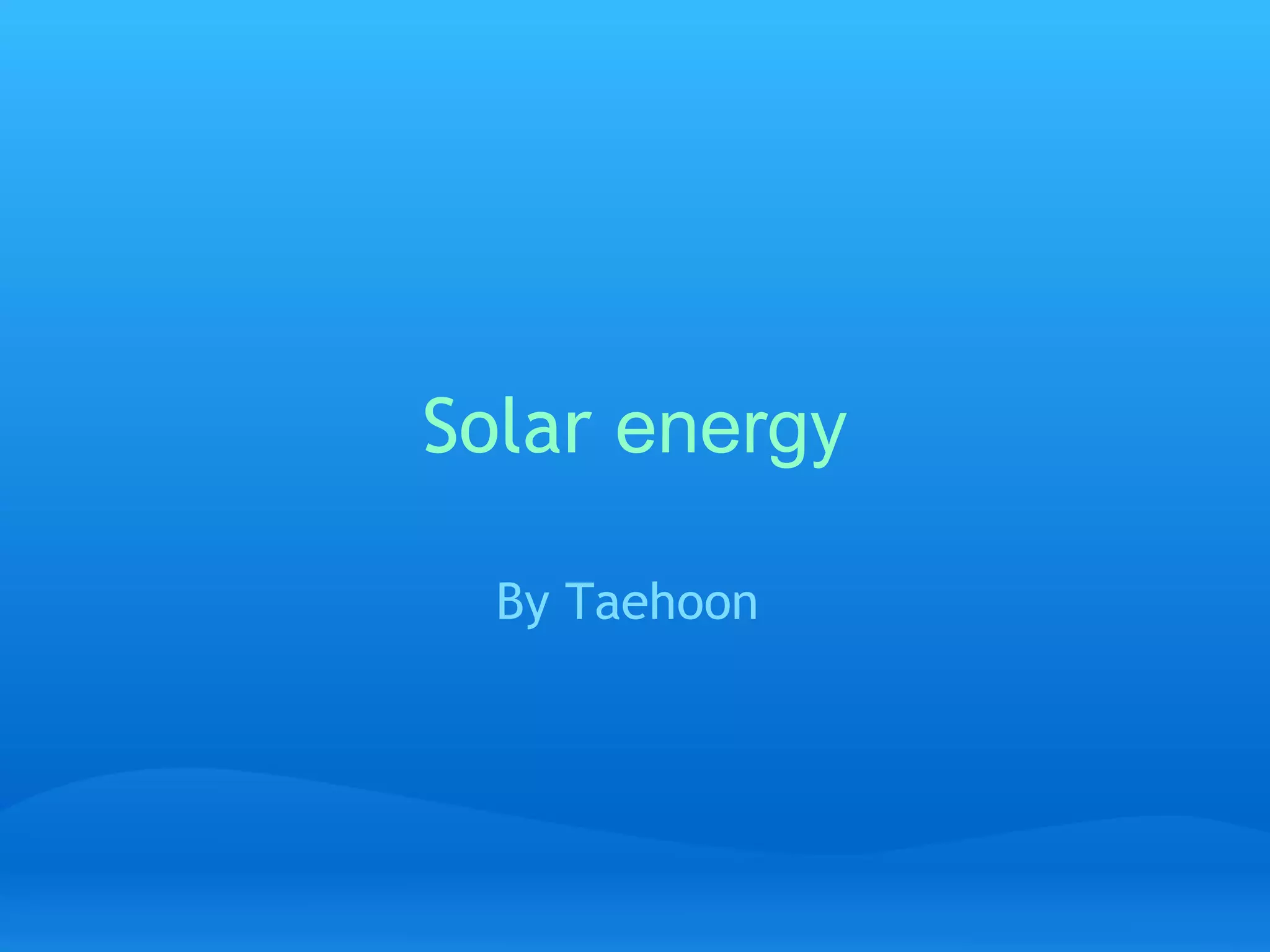 Solar power | PPT