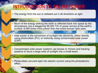 Solar power ppt | PPTX