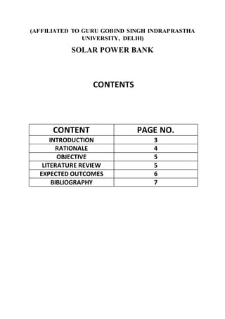 Solar power bank | DOCX