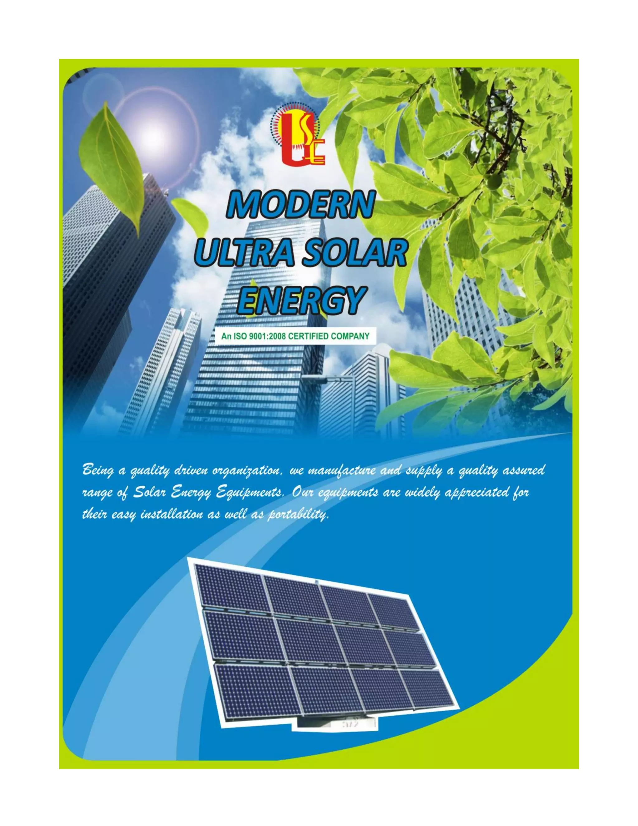 Modern Ultra Solar Energy India Private Limited, Chennai, Solar Energy ...