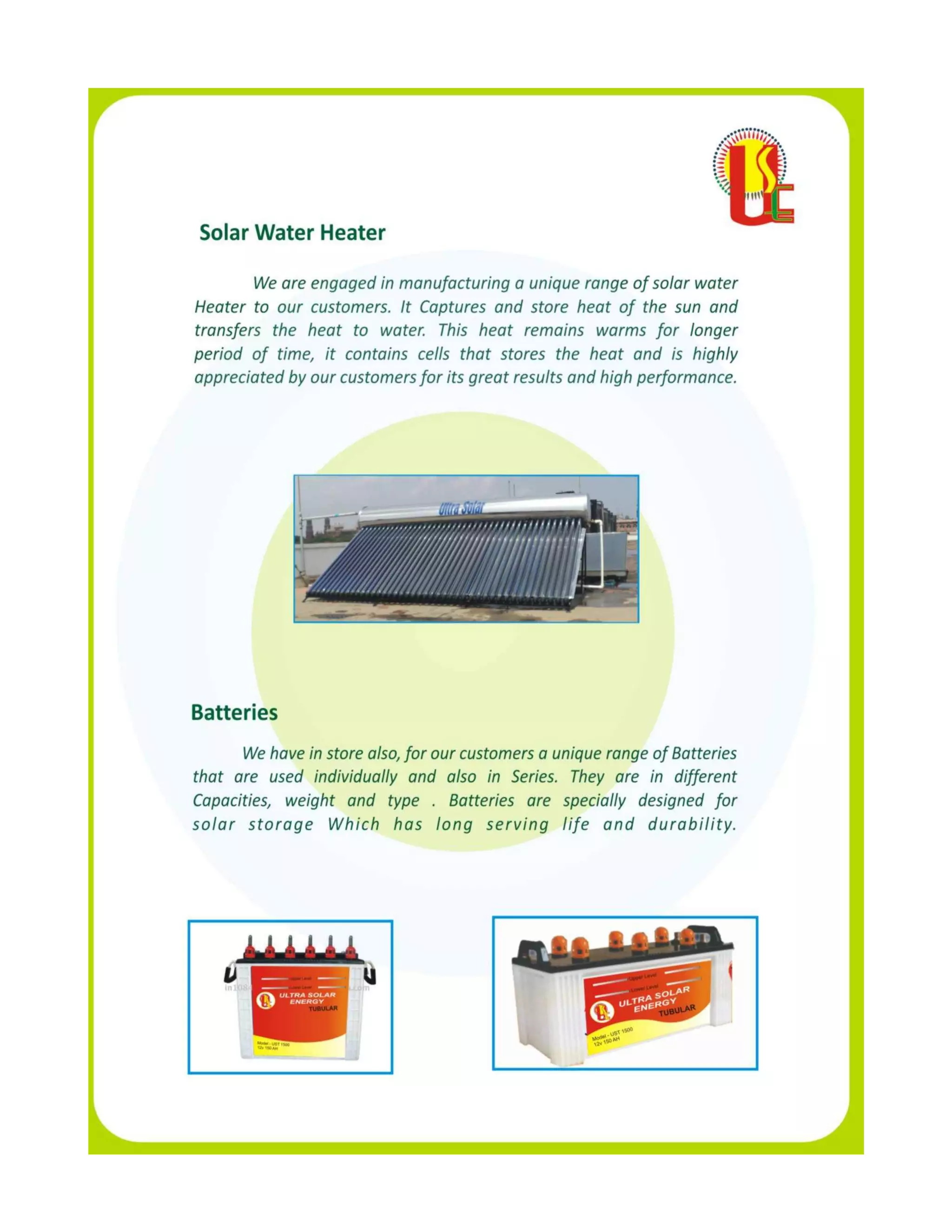 Modern Ultra Solar Energy India Private Limited, Chennai, Solar Energy Equipments | PDF
