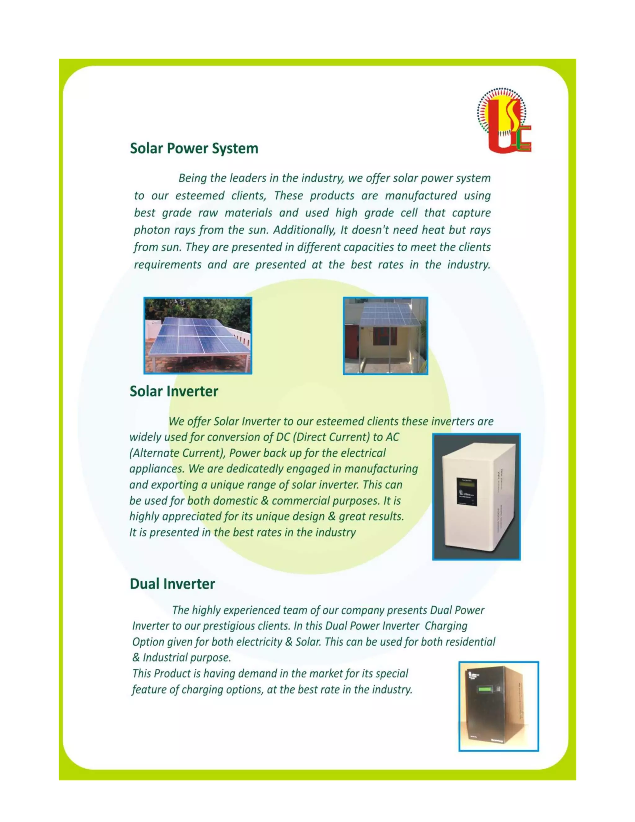 Modern Ultra Solar Energy India Private Limited, Chennai, Solar Energy ...