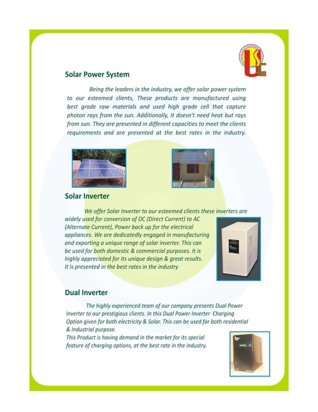 Modern Ultra Solar Energy India Private Limited, Chennai, Solar Energy Equipments | PDF