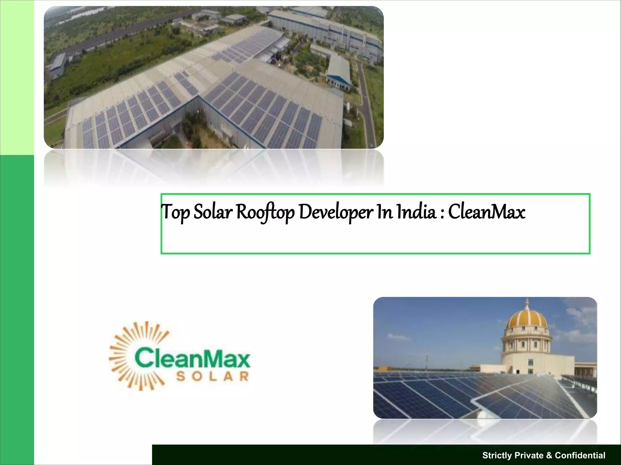 Solar Power Company Cleanmax | PPTX