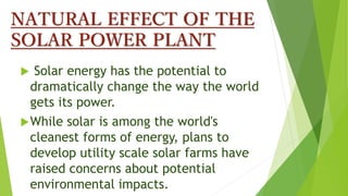 Solar power plant in LPU | PPTX