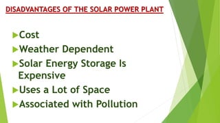 Solar power plant in LPU | PPTX