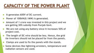 Solar power plant in LPU | PPTX