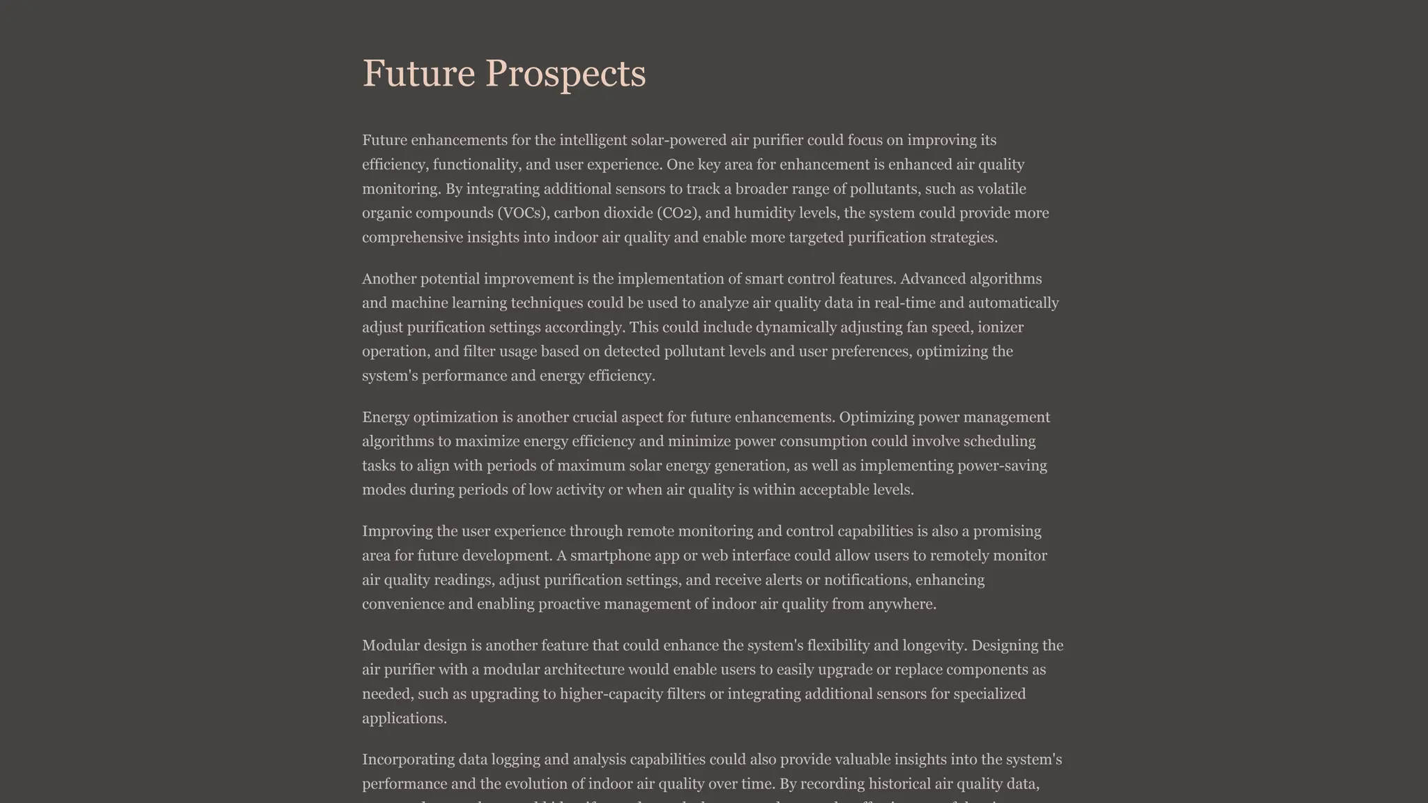 solar powered air purifier - project proposal | PPTX