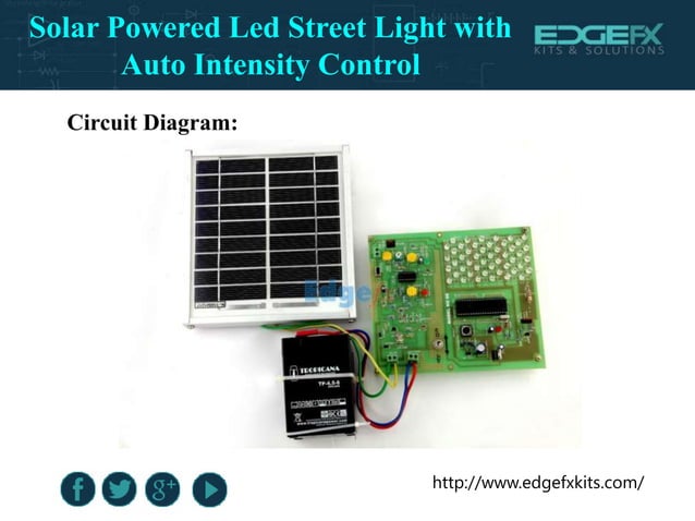 Solar Powered Led Street Light With Auto Intensity Control | PPTX ...