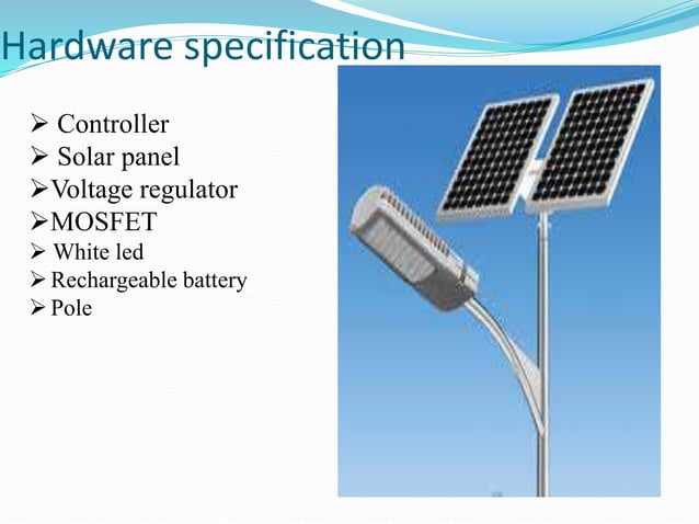 Solar powered led street light with auto intensity control | PPT