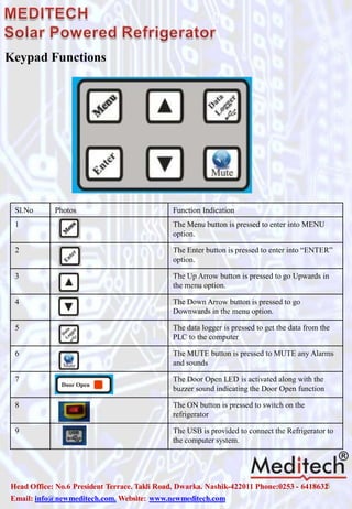 Solar powered refrigerator | PDF
