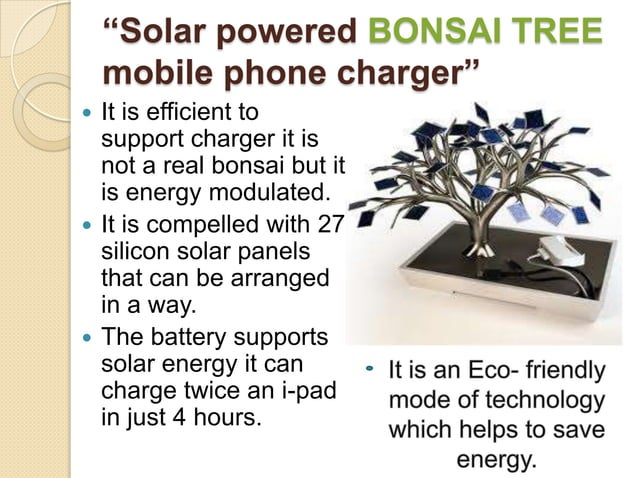 Solar power enabled mobile phones technology | PPT