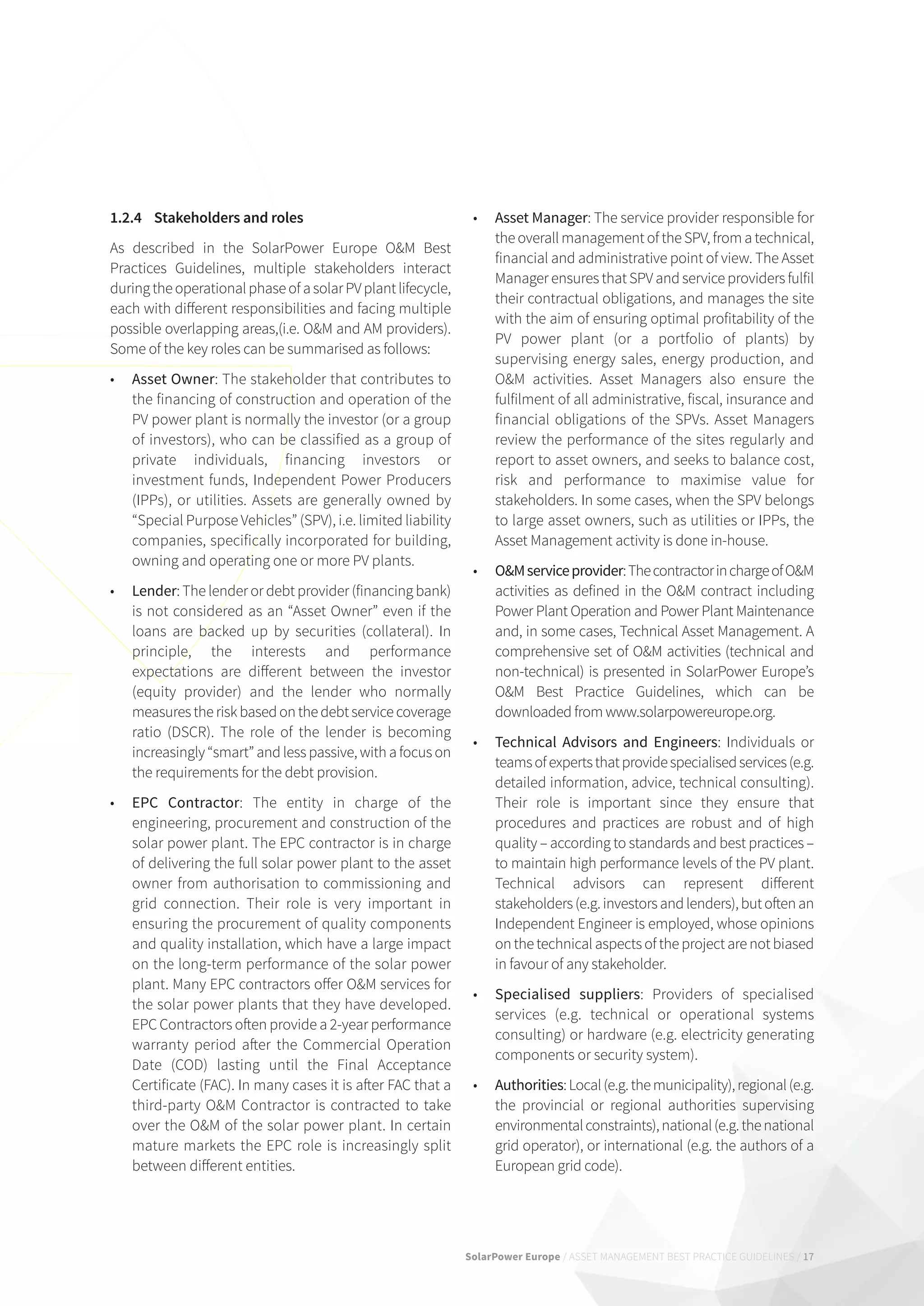 Solar Asset Management Best Practice Guidelines Version 1.0 | PDF