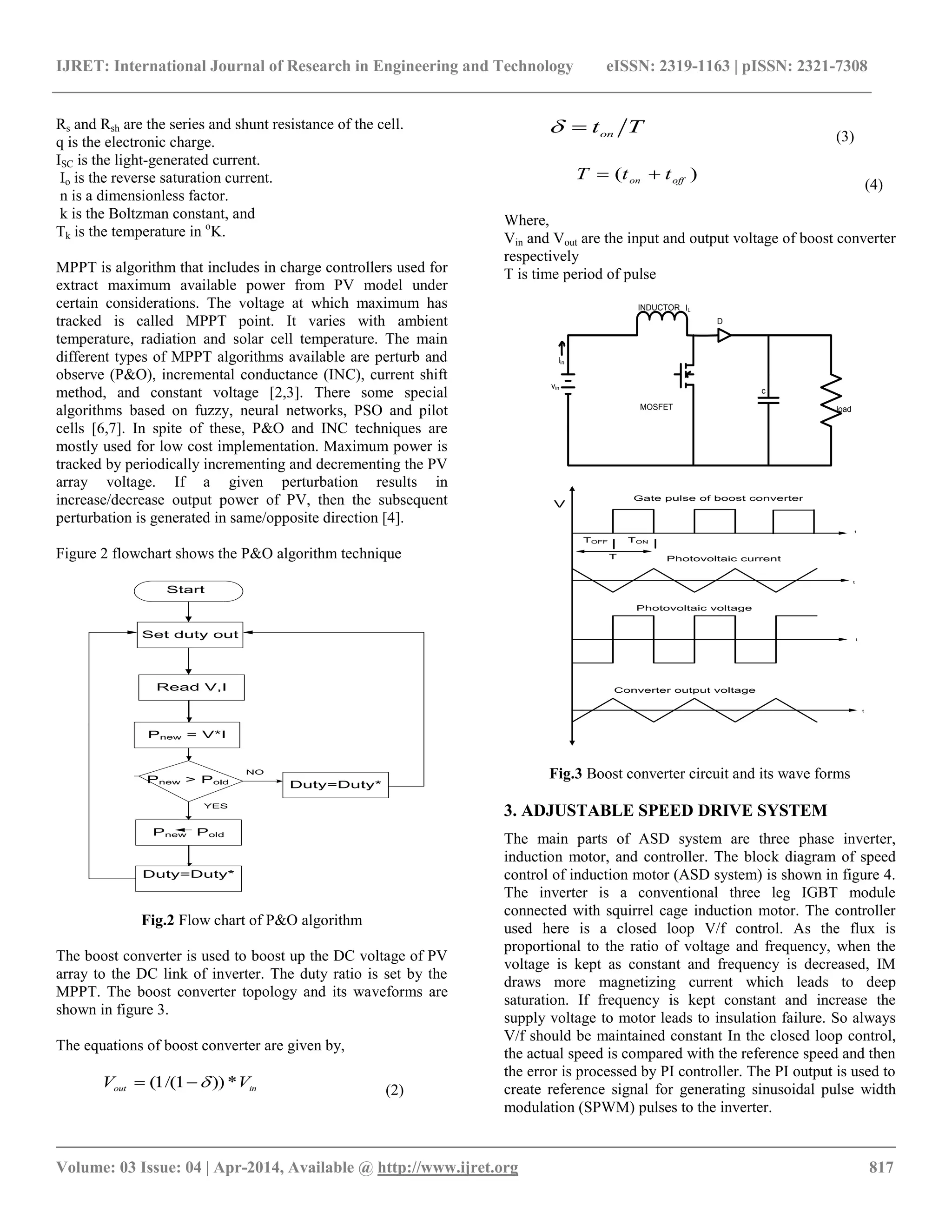 Solar power fed adjustuable speed drive system | PDF