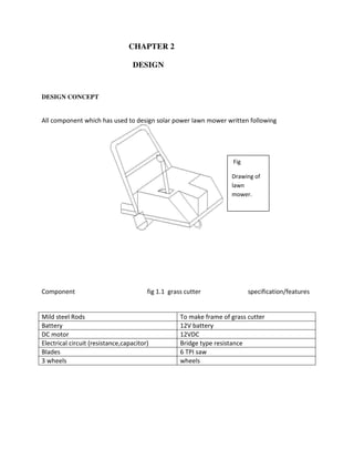 Solar power lawn mower | PDF