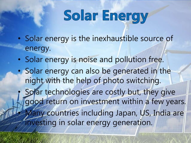 Solar Power Generation | PPTX | Science