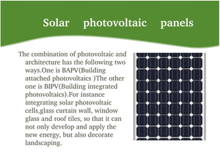 Solar power in green building | PPT